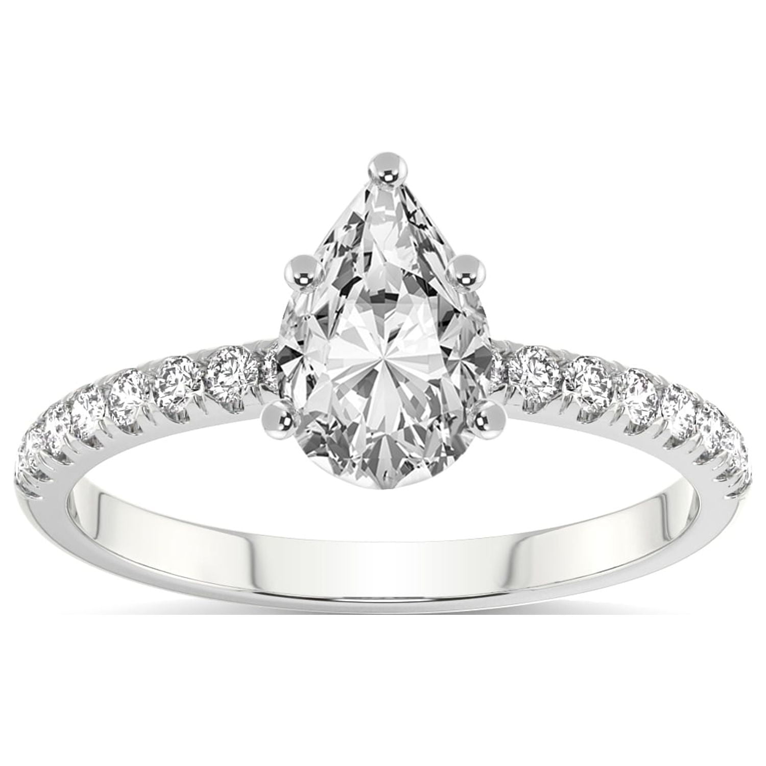 5 Carat IGI Certified Pear Shape Lab Grown Diamond Engagement Ring ...