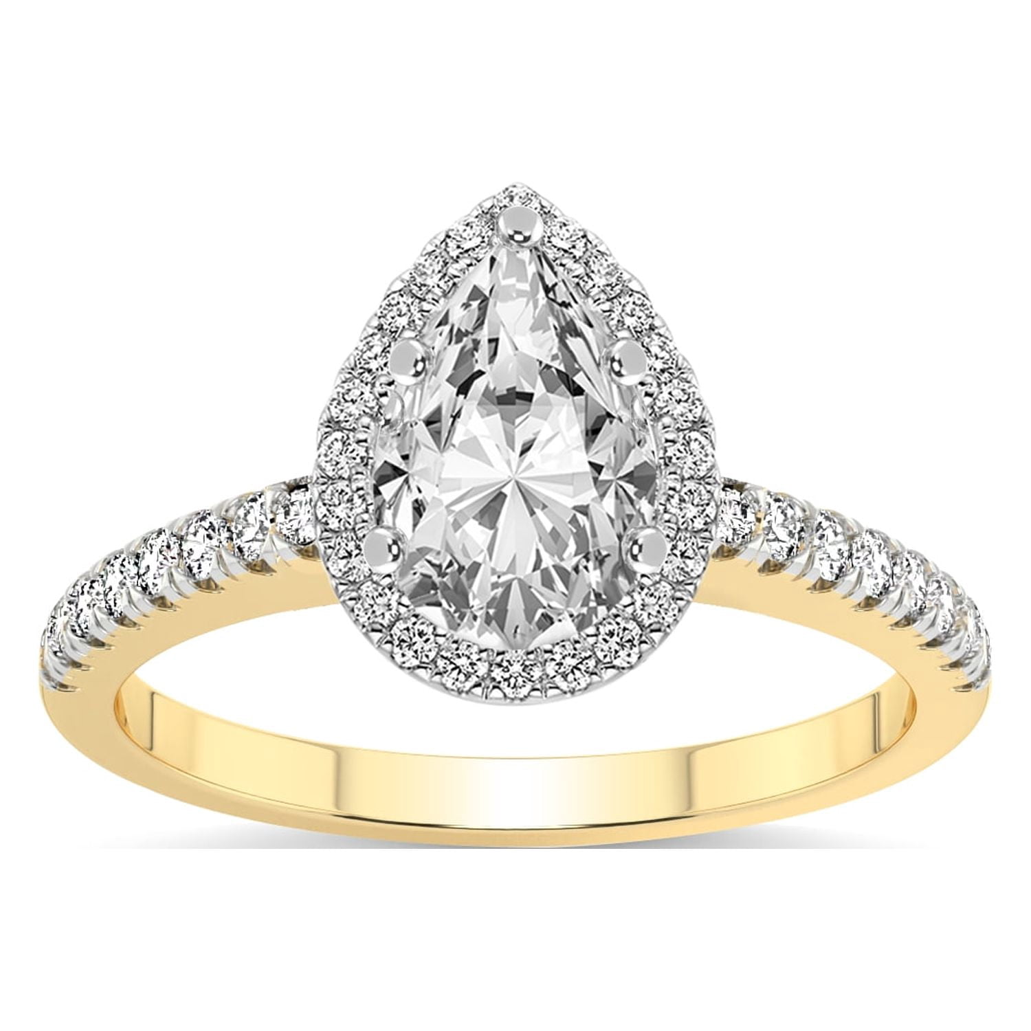 5 Carat IGI Certified Pear Shape Lab Grown Diamond Engagement Ring ...