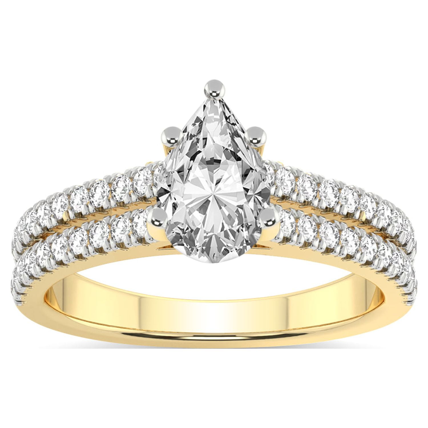 5 Carat IGI Certified Pear Shape Lab Grown Diamond Engagement Ring ...