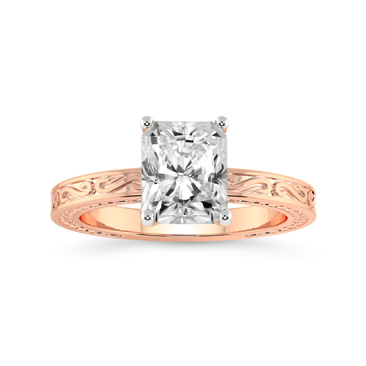 IGI Certified 5 Carat Radiant Shape Lab Grown Diamond Engagement Ring ...