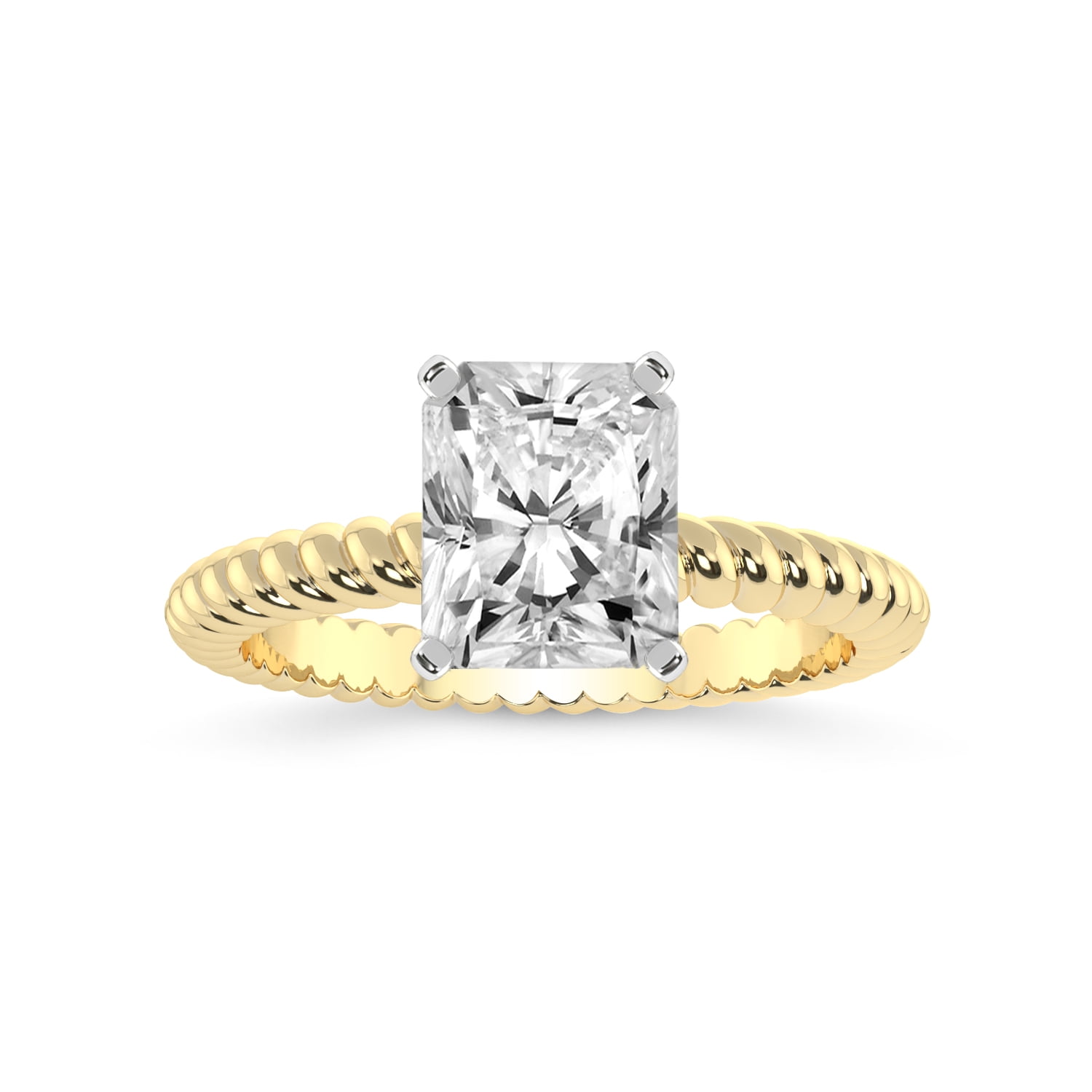 5 Carat IGI Certified Radiant Shape Lab Grown Diamond Engagement Ring | 14K Yellow Gold |Sansa ...