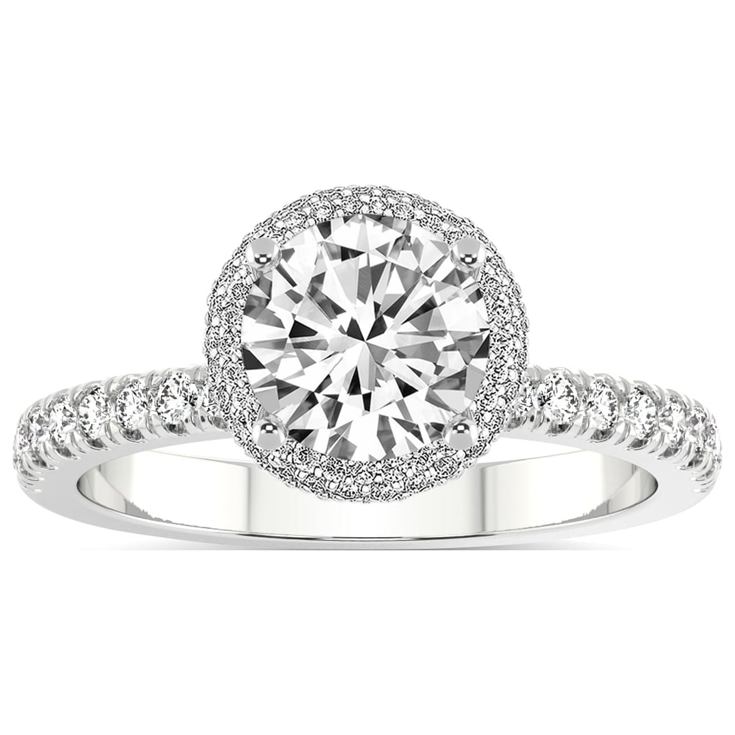 IGI Certified 5 Carat Round Shape Lab Grown Diamond Engagement Ring ...