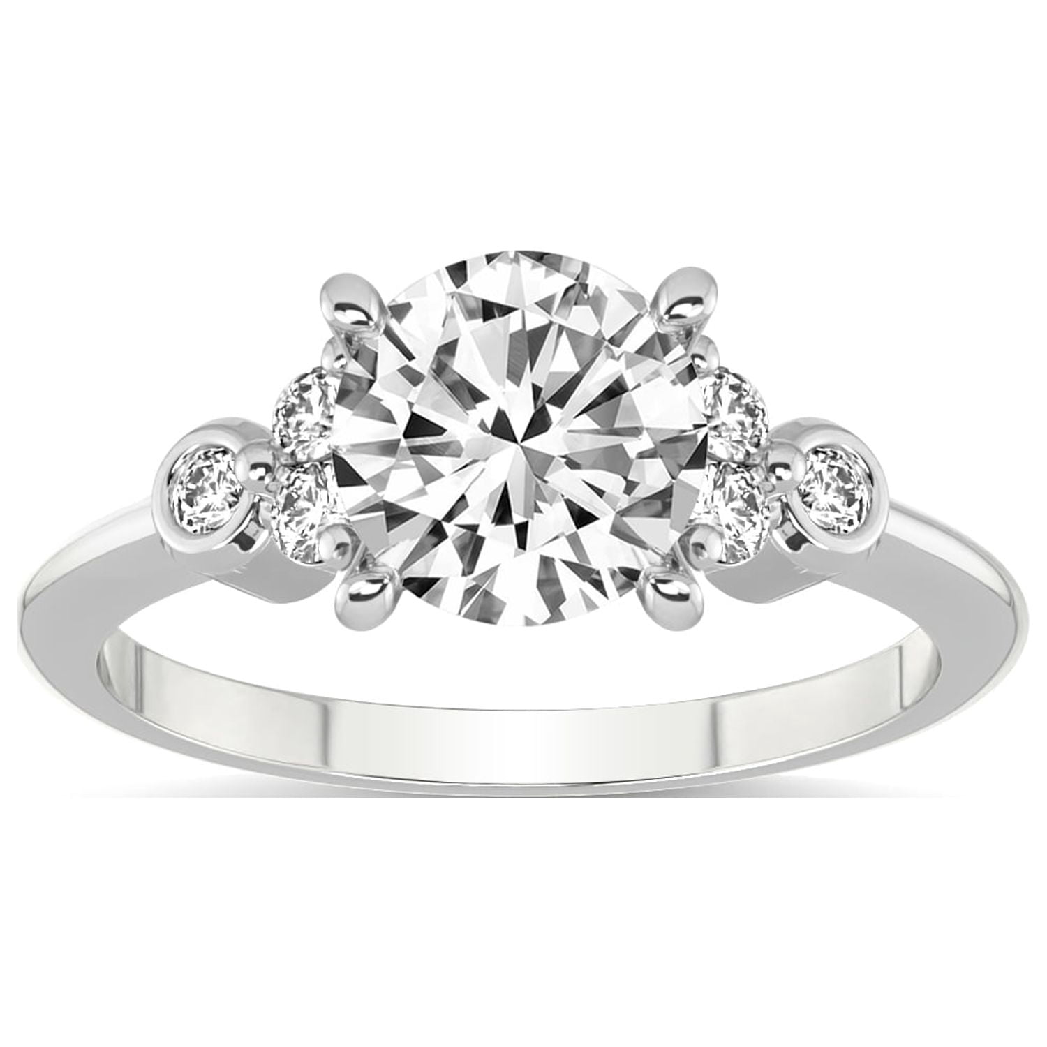 5 Carat IGI Certified Round Shape Lab Grown Diamond Engagement Ring ...