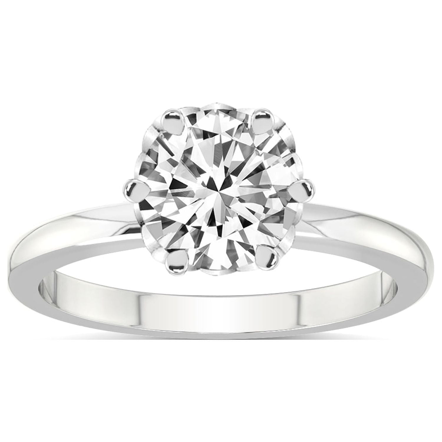 IGI Certified 5 Carat Round Shape Lab Grown Diamond Engagement Ring ...