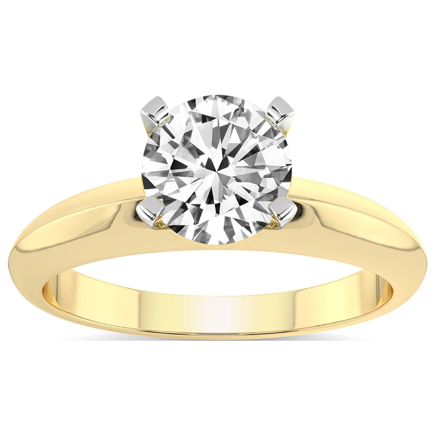 5 Carat IGI Certified Round Shape Lab Grown Diamond Engagement Ring ...