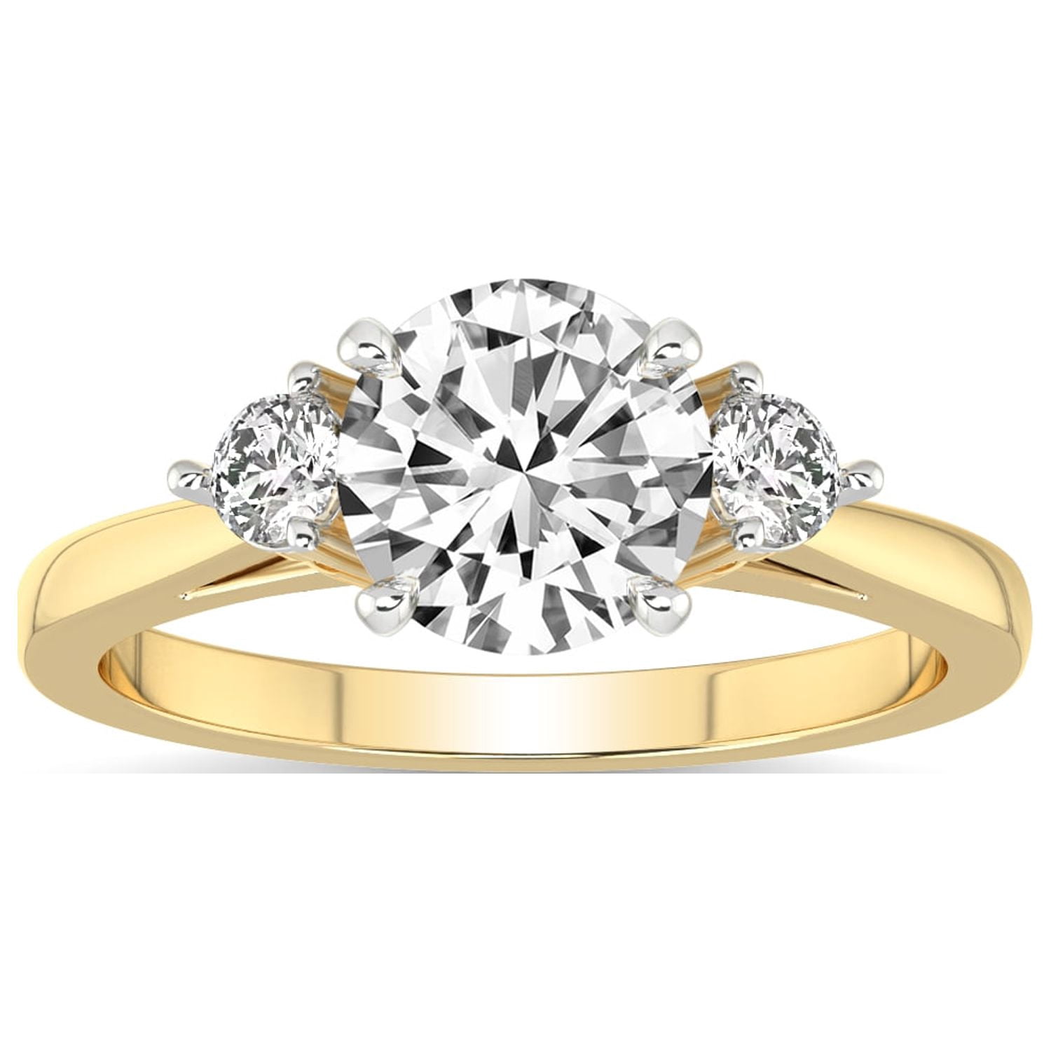 IGI Certified 5 Carat Round Shape Lab Grown Diamond Engagement Ring ...