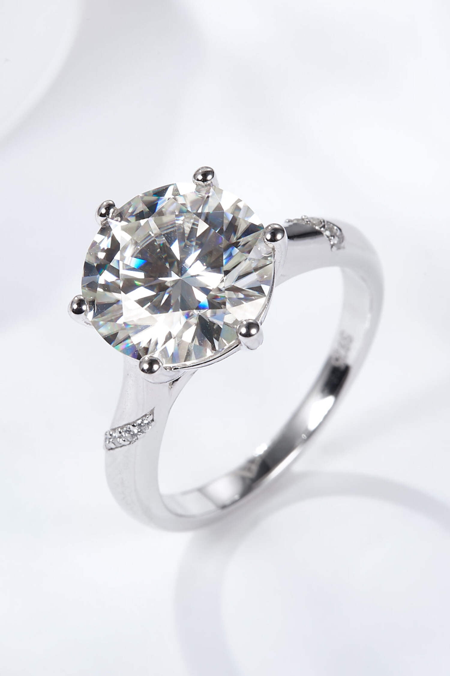 5 Carat Moissanite Solitaire Ring - Walmart.com