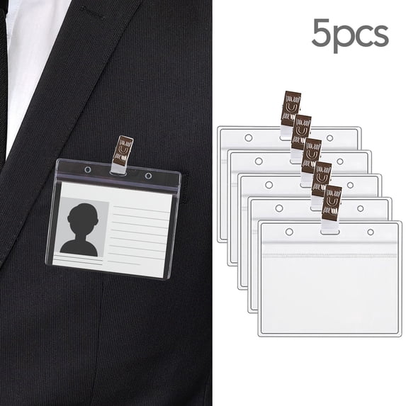 5 Card Sleeve Holder,Id Card Protector,2Pc Health Card Vaccine Card ...