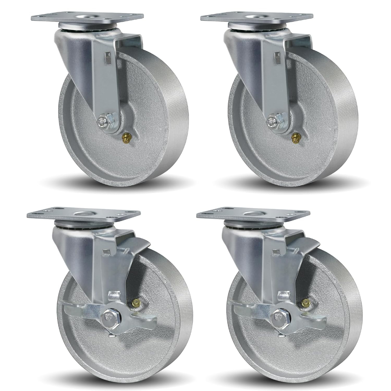 5" Caster Wheels Heavy Duty 2000 lbs，Swivel Casters Set of 4 ...