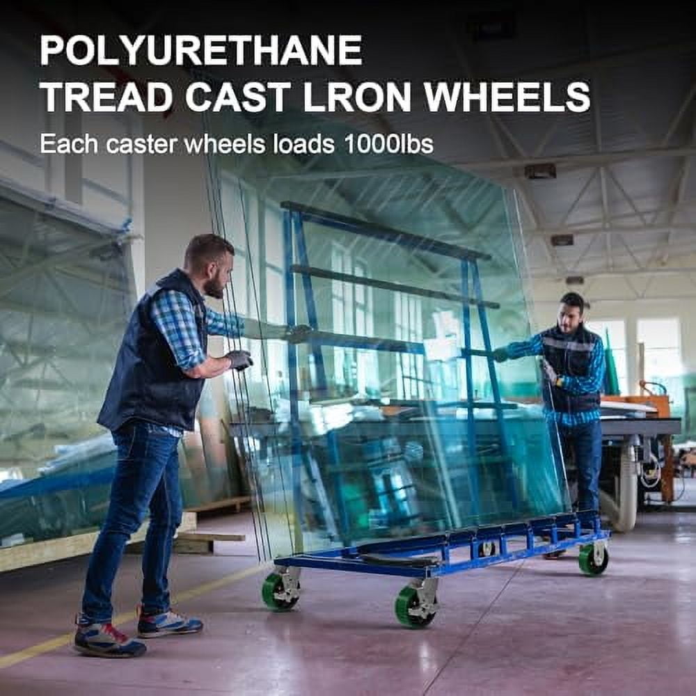 5'' Casters Set of 4 Heavy Duty Industrial Caster Wheels, Swivel Caster ...