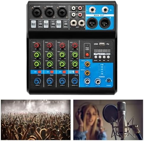 5 Channel Mixing Console, Professional Audio Mixer, Audio Mixer Sound ...