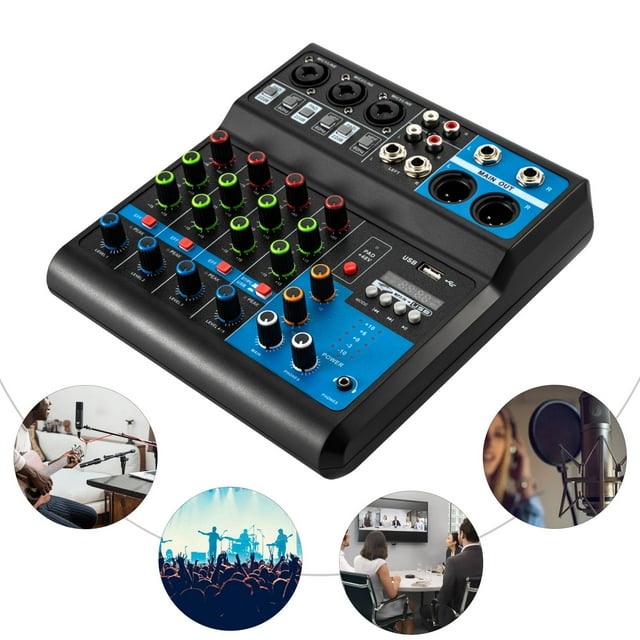 5-Channel Mixing Mixer Console Audio Live & Studio Mixers DJ Mixer ...