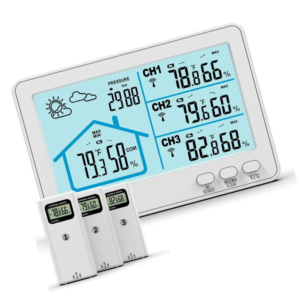 5-Channel With 3 Detectors, 5" Color LCD & 100M Remote for Multi-Room ...