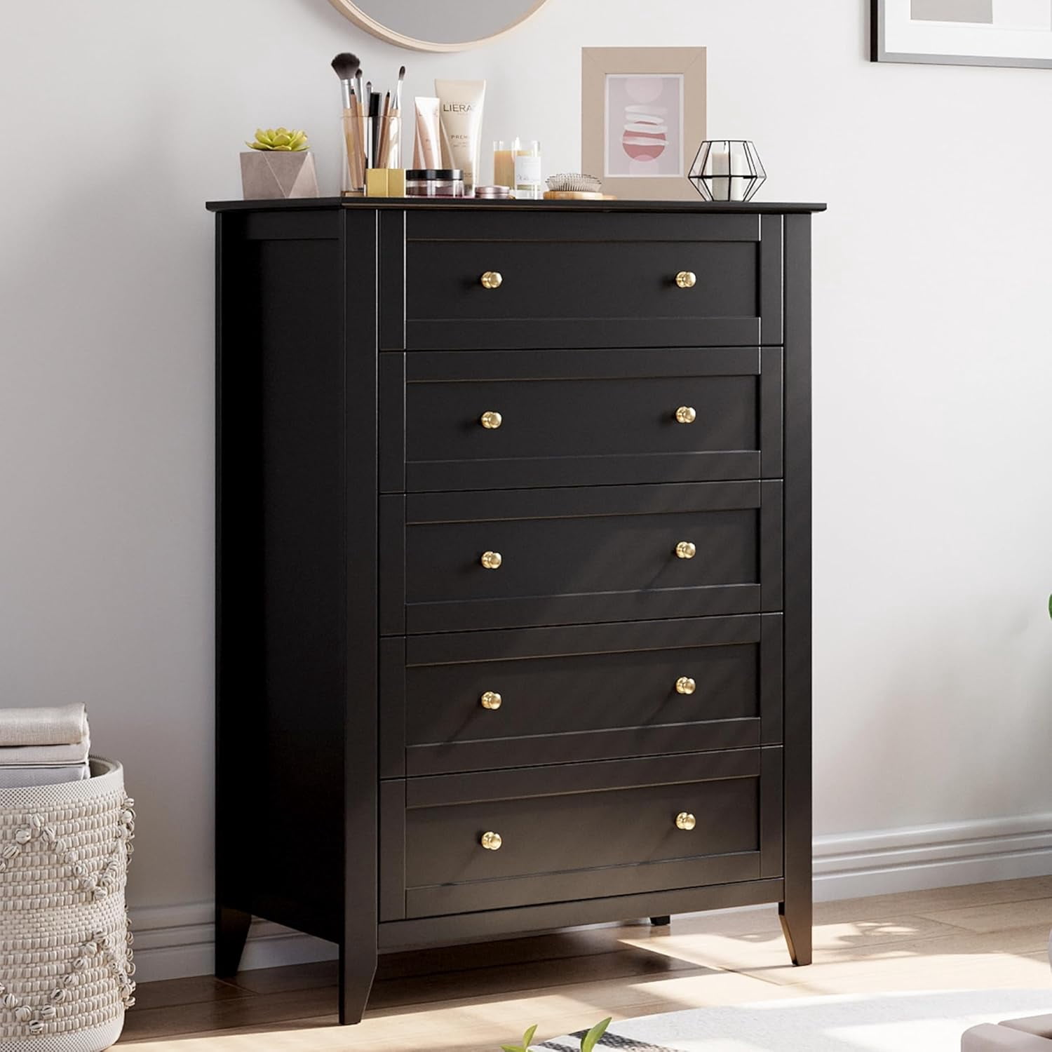 5 Chest of Drawer Dresser, Modern Wood Organizer Dresser Storage ...