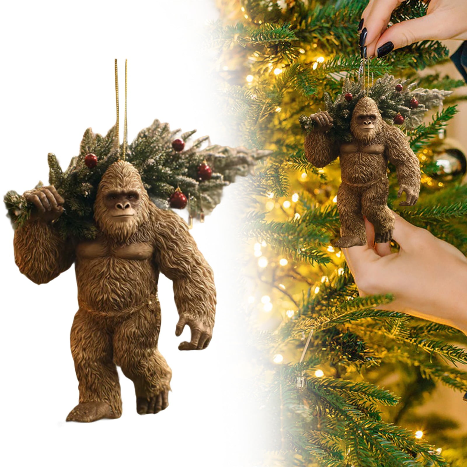 5" Christmas Orangutan Hanging Decorations, Collision Between Myth and ...