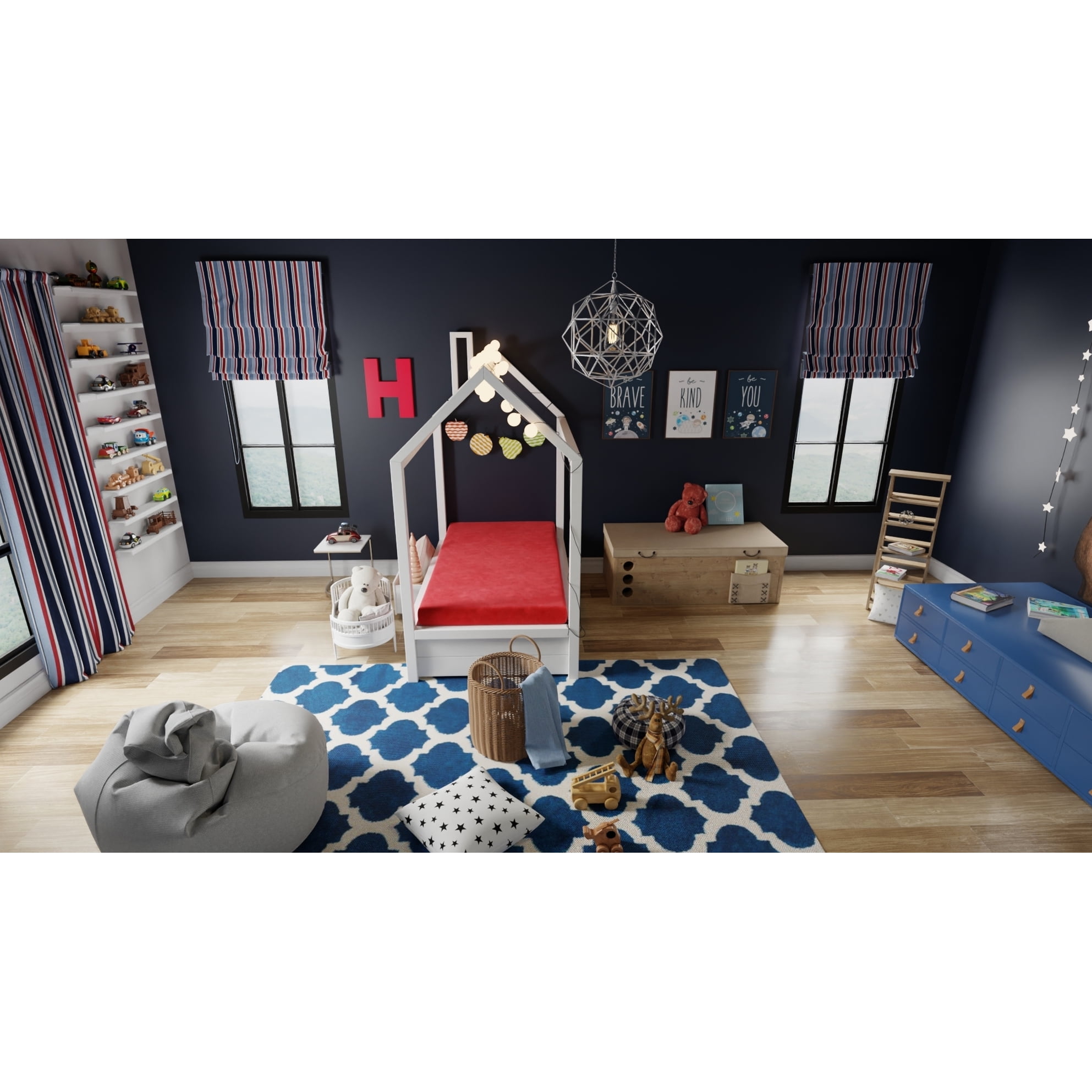 5" Classic Red Mattress, Full Size, Water , 1" Memory Foam & 4" Hd Base ...