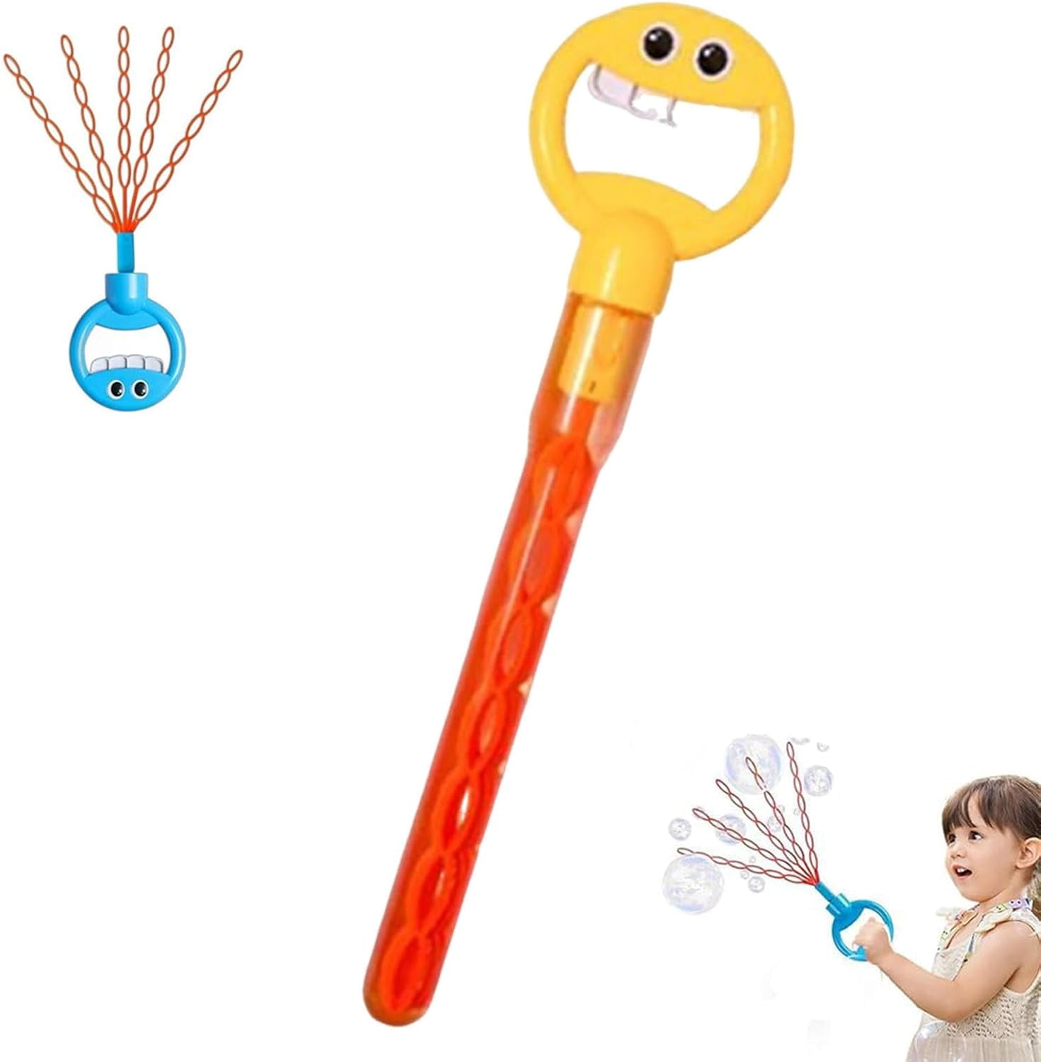 5 Claw Bubble Wand,32 Hole Smiling Face Bubble Stick,Magical 5-Claw ...