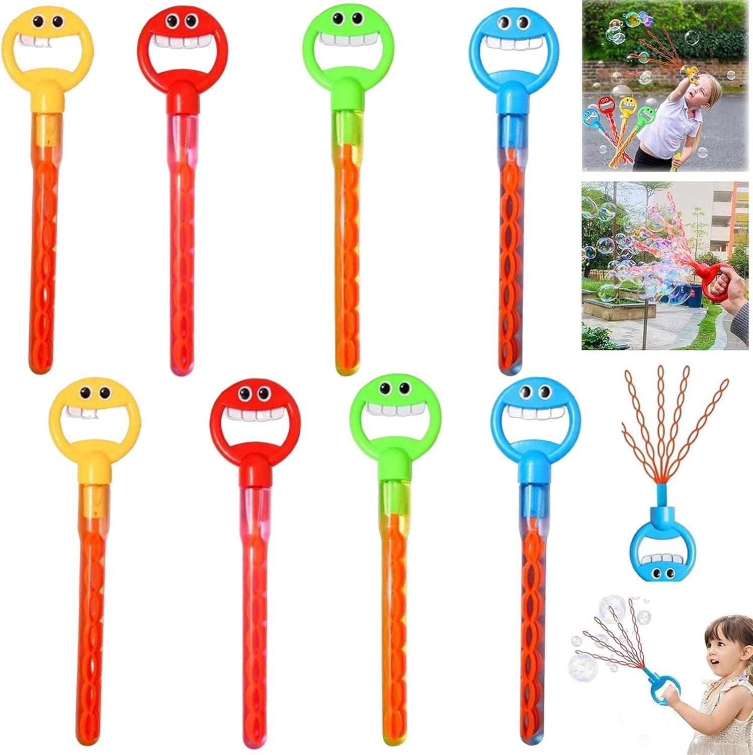 5 Claw Bubble Wand,32 Hole Smiling Face Bubble Stick,Magical 5-Claw ...
