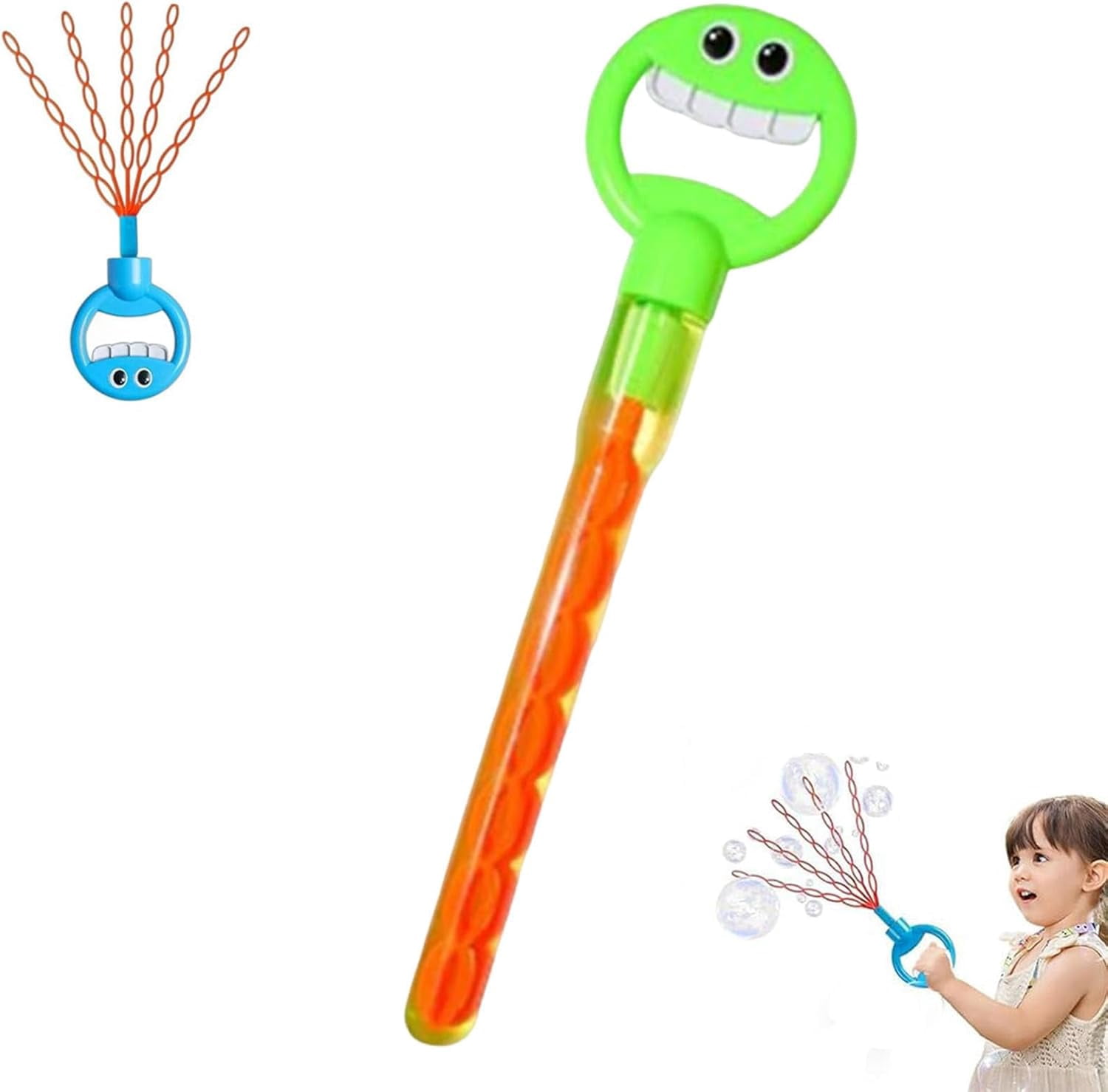 5 Claw Bubble Wand,32 Hole Smiling Face Bubble Stick,Magical 5-Claw ...