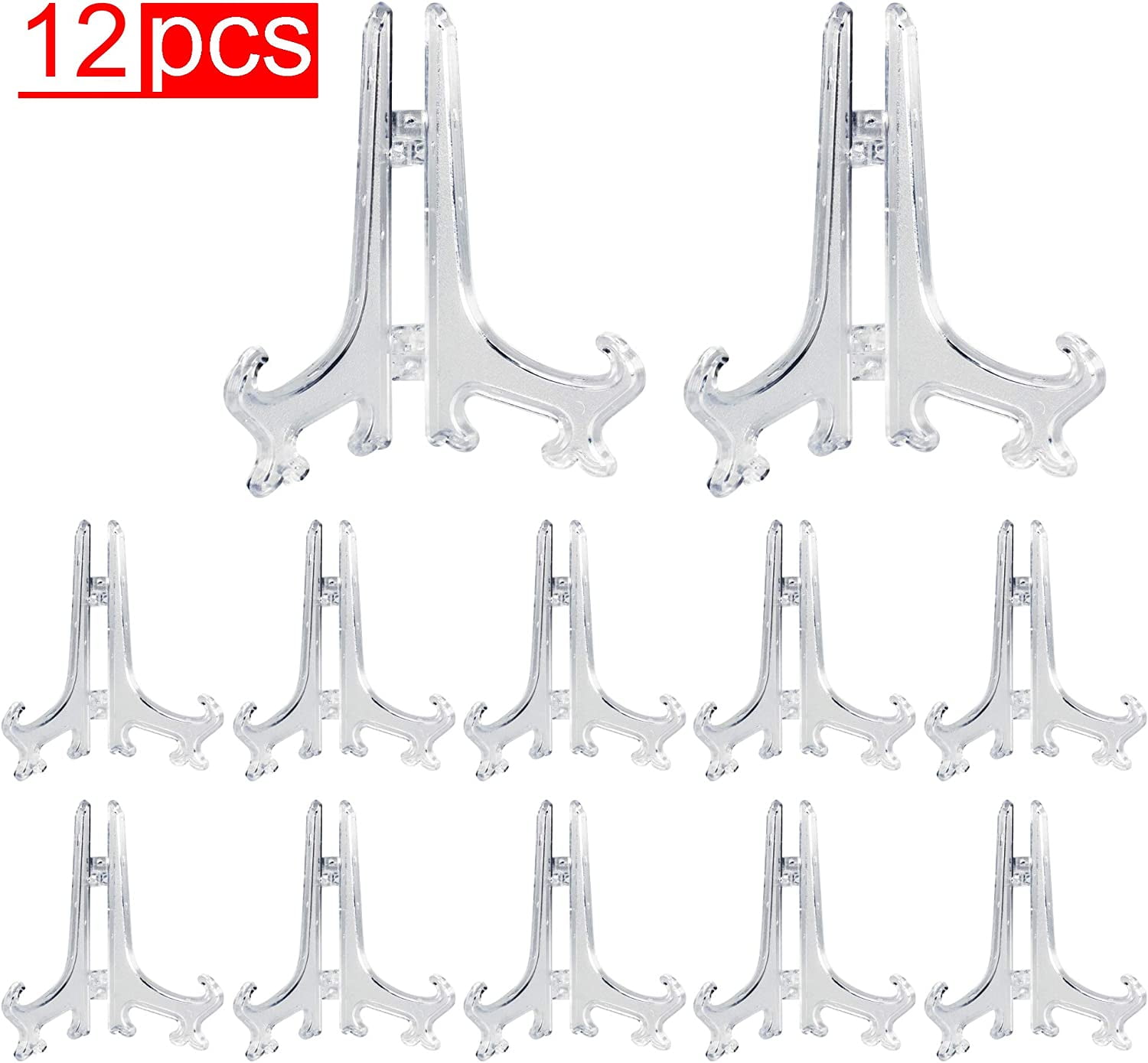 5" Clear Plastic Easels or Stand/Plate Holders to Display Pictures or ...