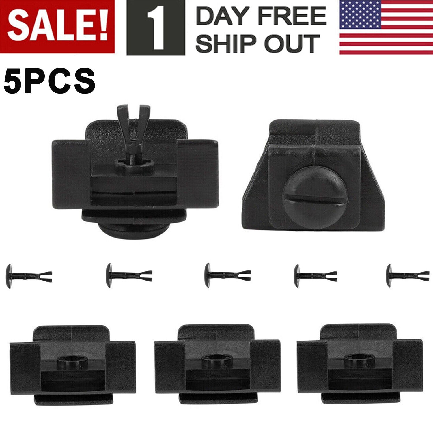 5 Clips & 5 Pins Fender Liner & Bumper Cover Retainer Kit For Toyota ...