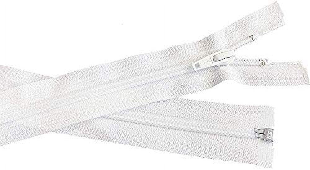 #5 Coil Separating White YKK Jacket Zipper - Choose Your Length - Color ...