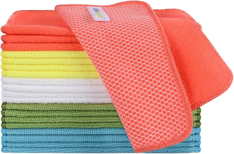 5 Color Assorted Microfiber Dish Cloth Best Kitchen Cloths Cleaning ...