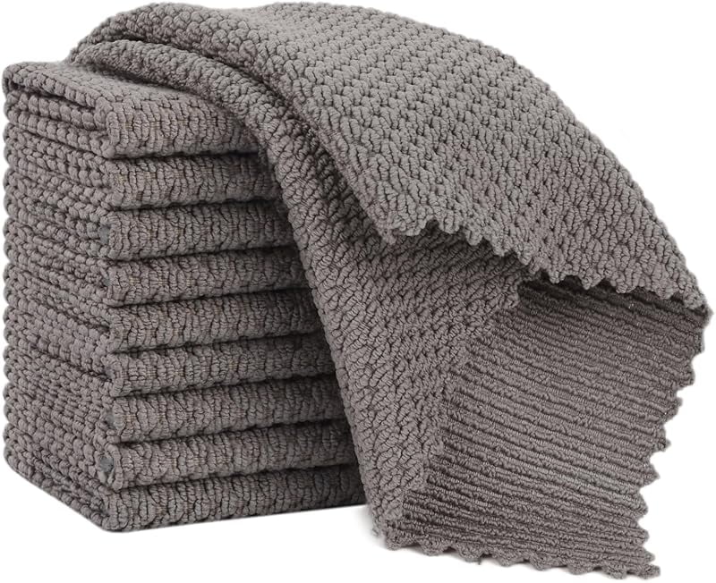 5 Color Assorted Microfiber Dish Cloth Best Kitchen Cloths Cleaning ...