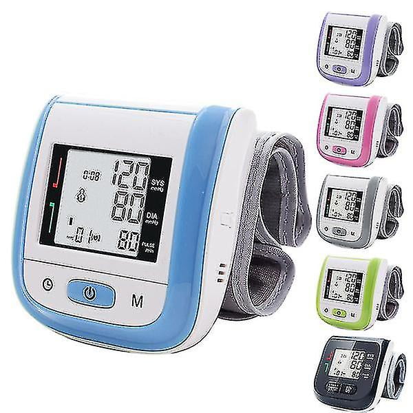5 Color Automatic Digital Wrist Blood Pressure Monitor Digital Lcd ...