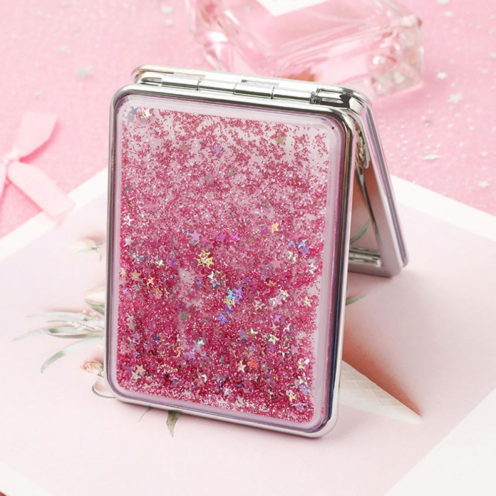 5 Color Creative Quicksand Small Mirror Cute Cartoon Double-sided ...