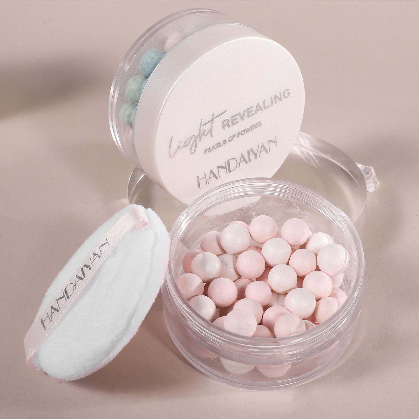 5-Color Makeup Setting Loose Powder Ball Brightens Skin Tone - Pearls ...