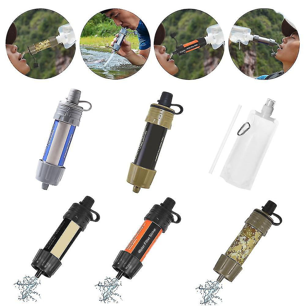 5 Color Outdoor Portable Water Filter Straw Water Filtration Purifier ...