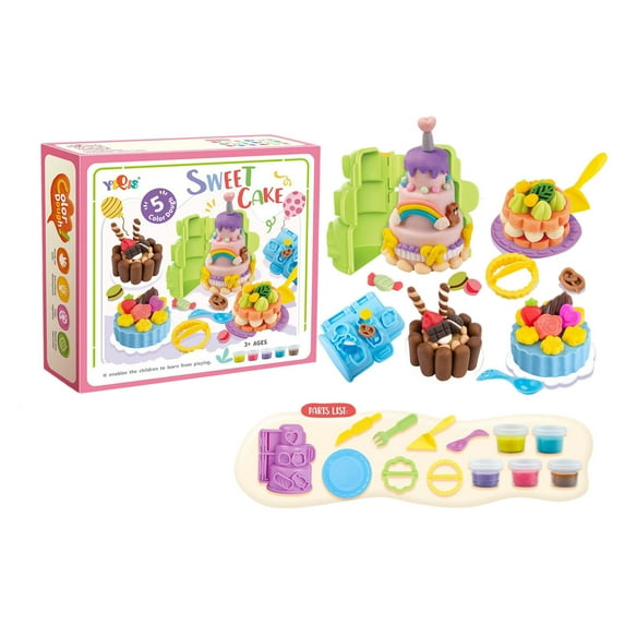 5-Color Play Dough Food Craft Kit - Realistic Food Simulation DIY Toy ...