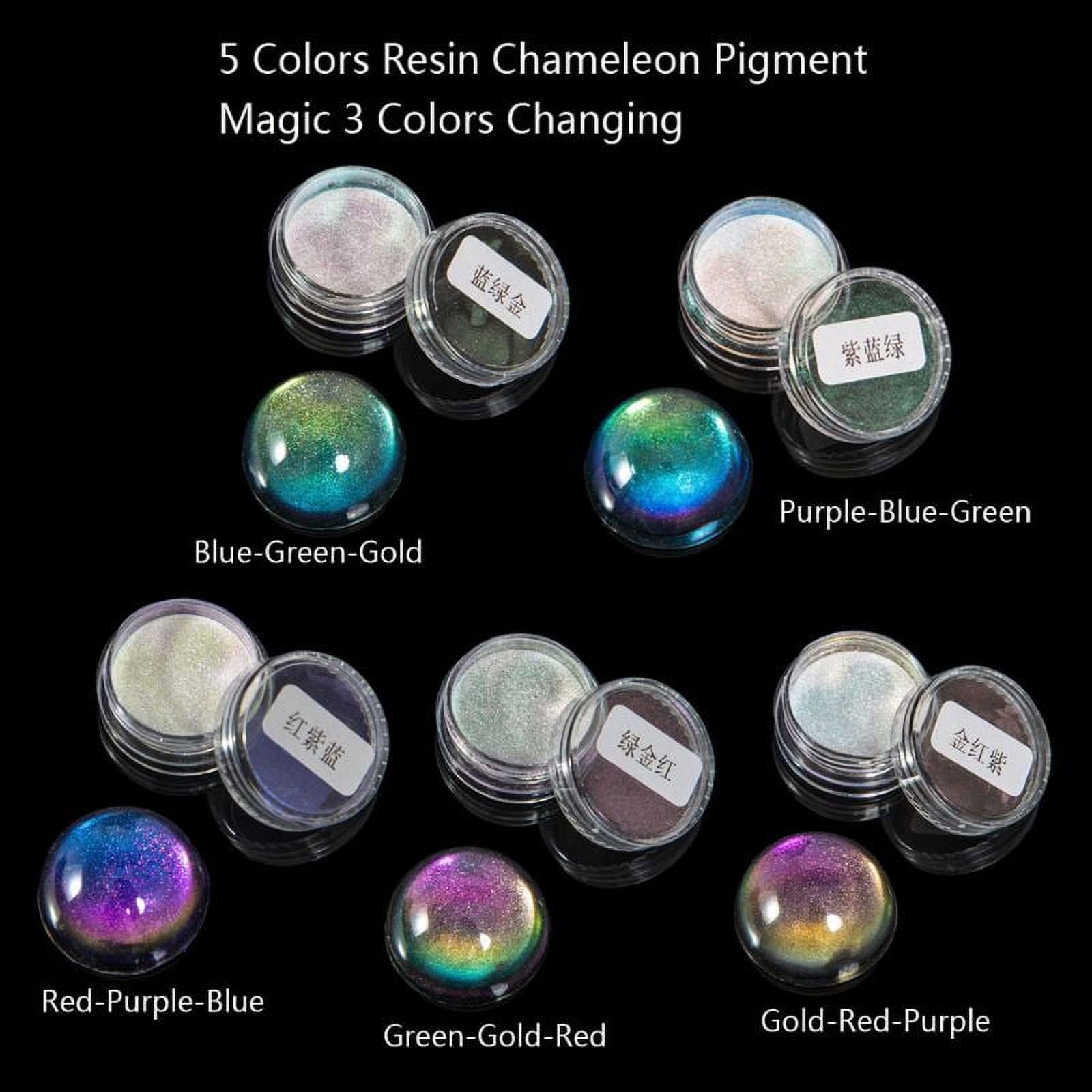5 Color Resin Chameleon Powder Color Shift Mica Powder for Epoxy Resin ...