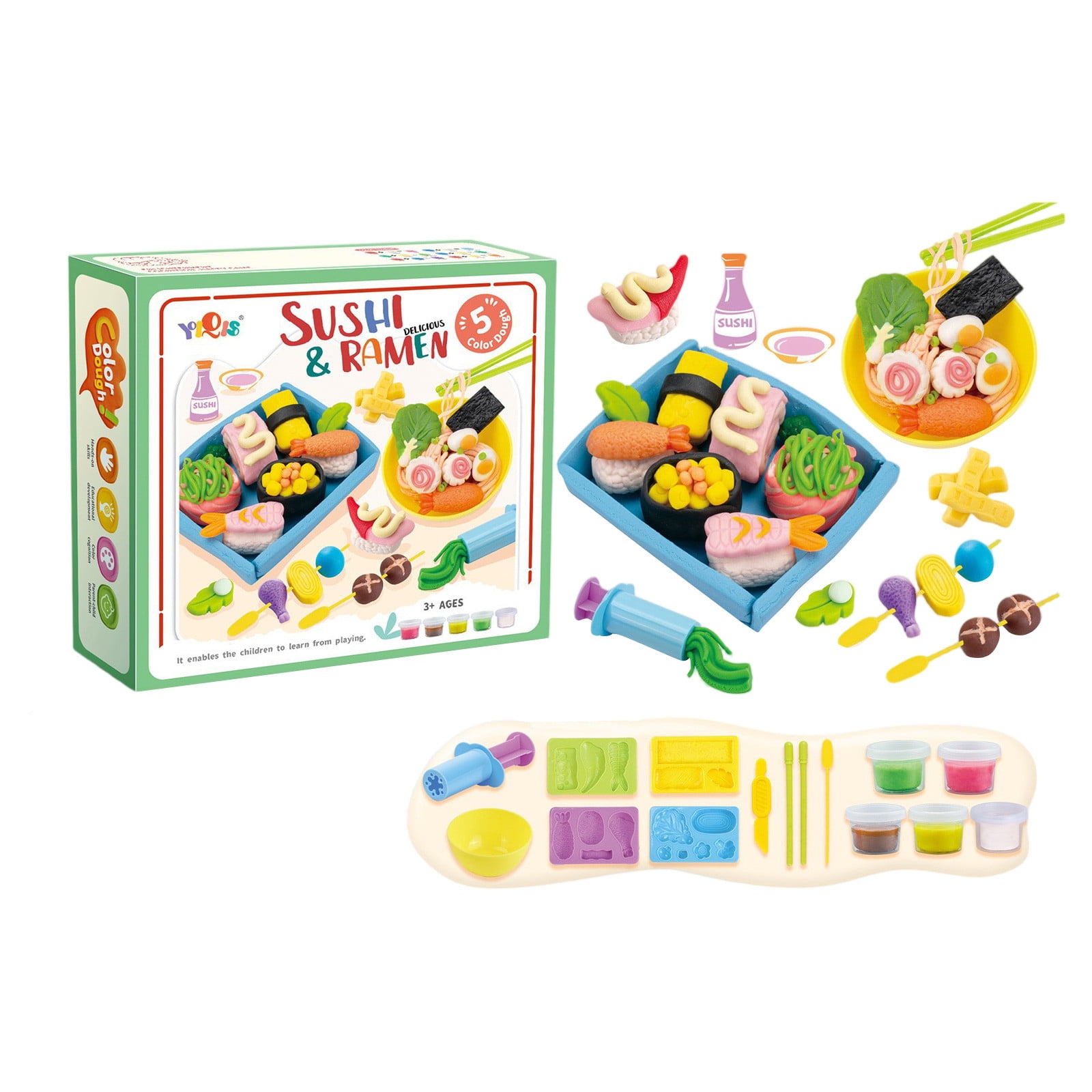 5-Color Simulation Food Taba Squishy Handmade Toy Set for Children's ...