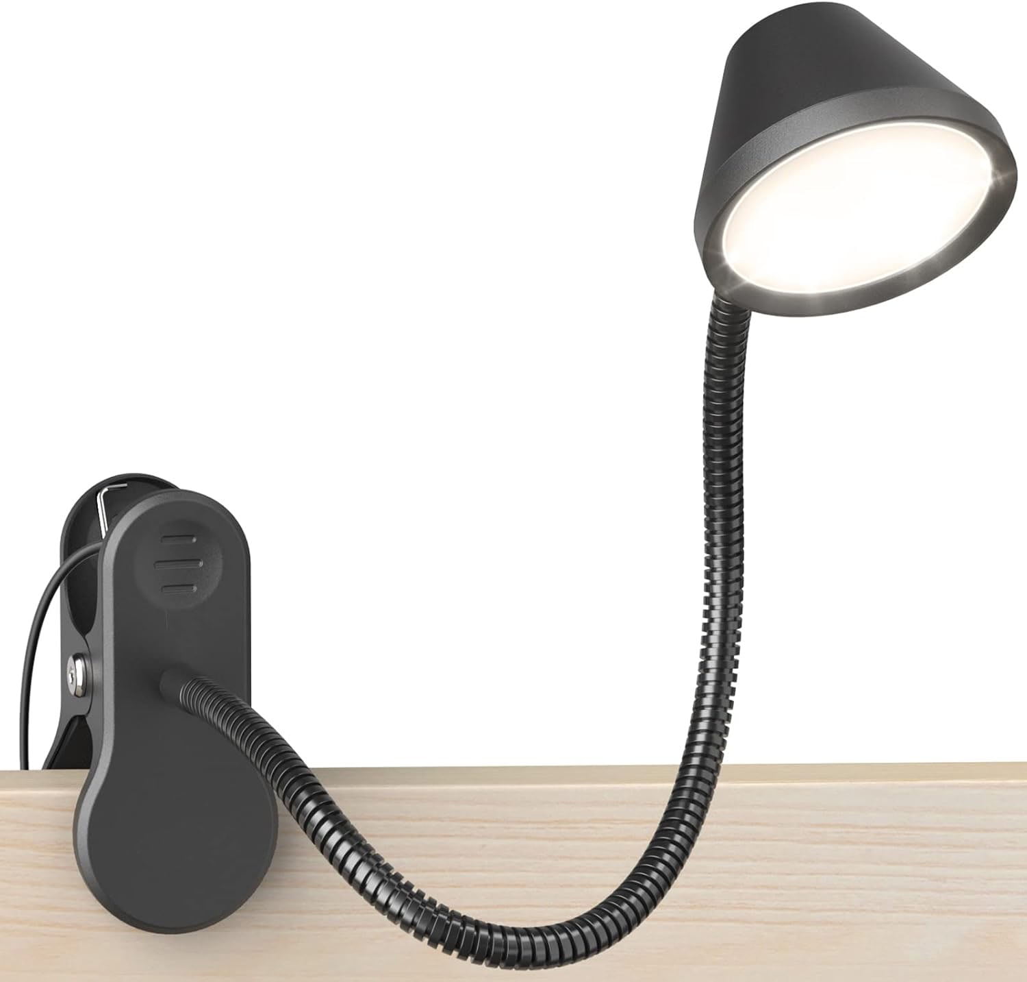5 Color Temperatures Clip-on Light, Dimmable Book Light for Reading in ...