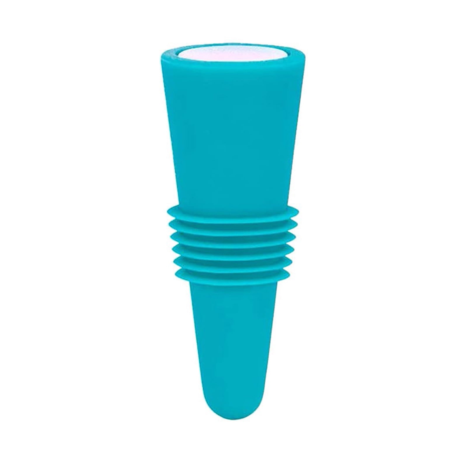 5-Color Wine Bottle Stopper - Silicone + Stainless Steel - Airtight ...