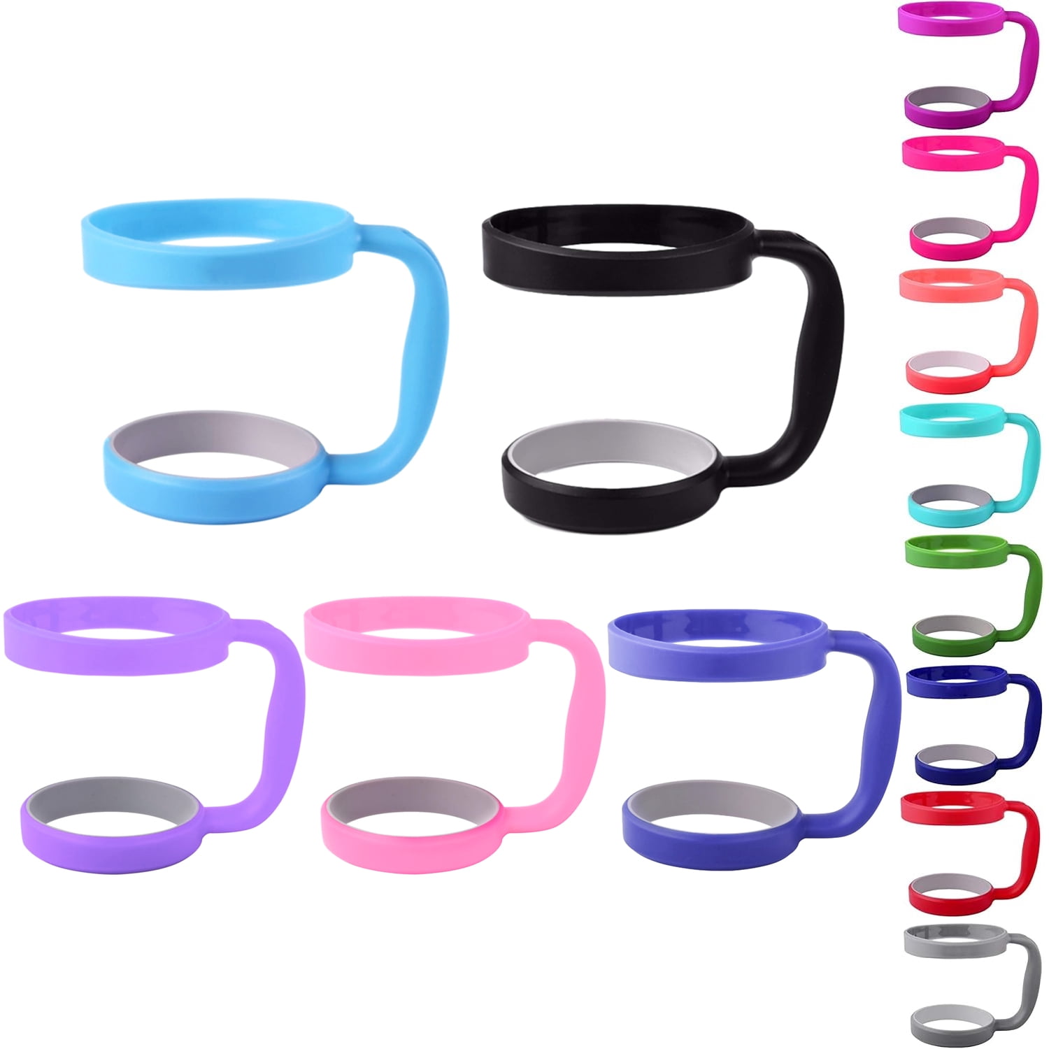 5 Colors 30oz Anti-Slip Adjustable Tumbler Handle, Stainless Steel Cup ...