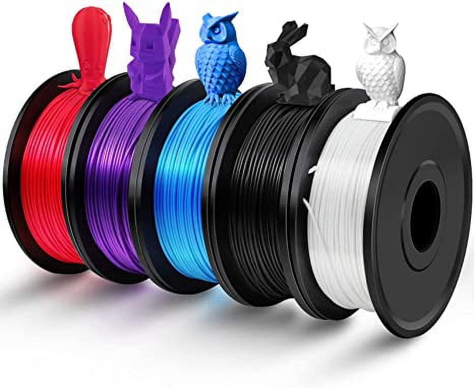 5 Colors 3D Printer Filament 1.75MM 250G PLA Filament 3D Printer ...