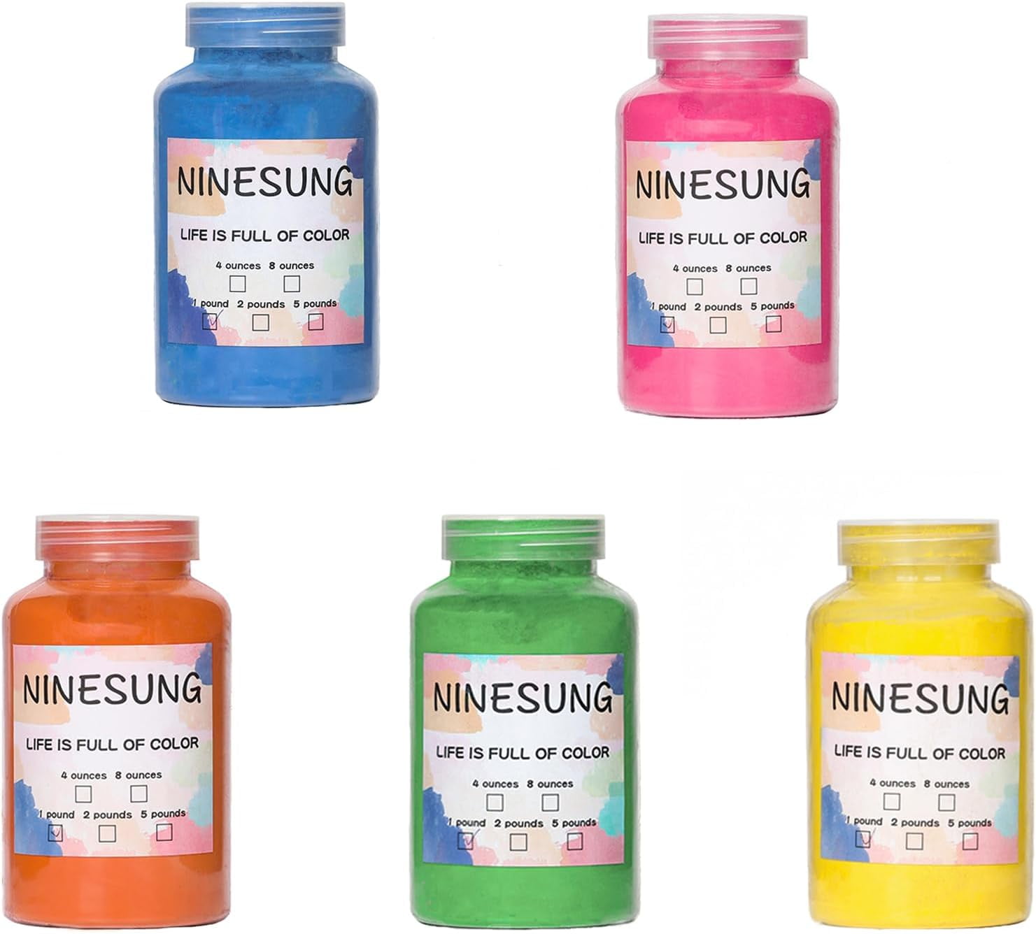 5 Colors Coating Paint Powder, Powder Coating Paint for Laser Engraving ...