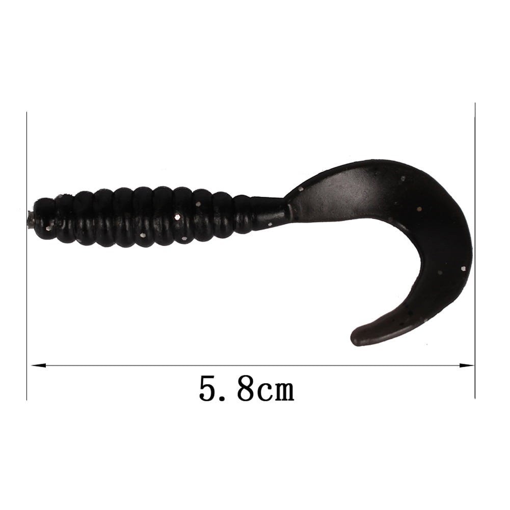 5 Colors Fishing Bait 5.5cm~7cm Lure Artificial Rubber Worm Wobblers ...