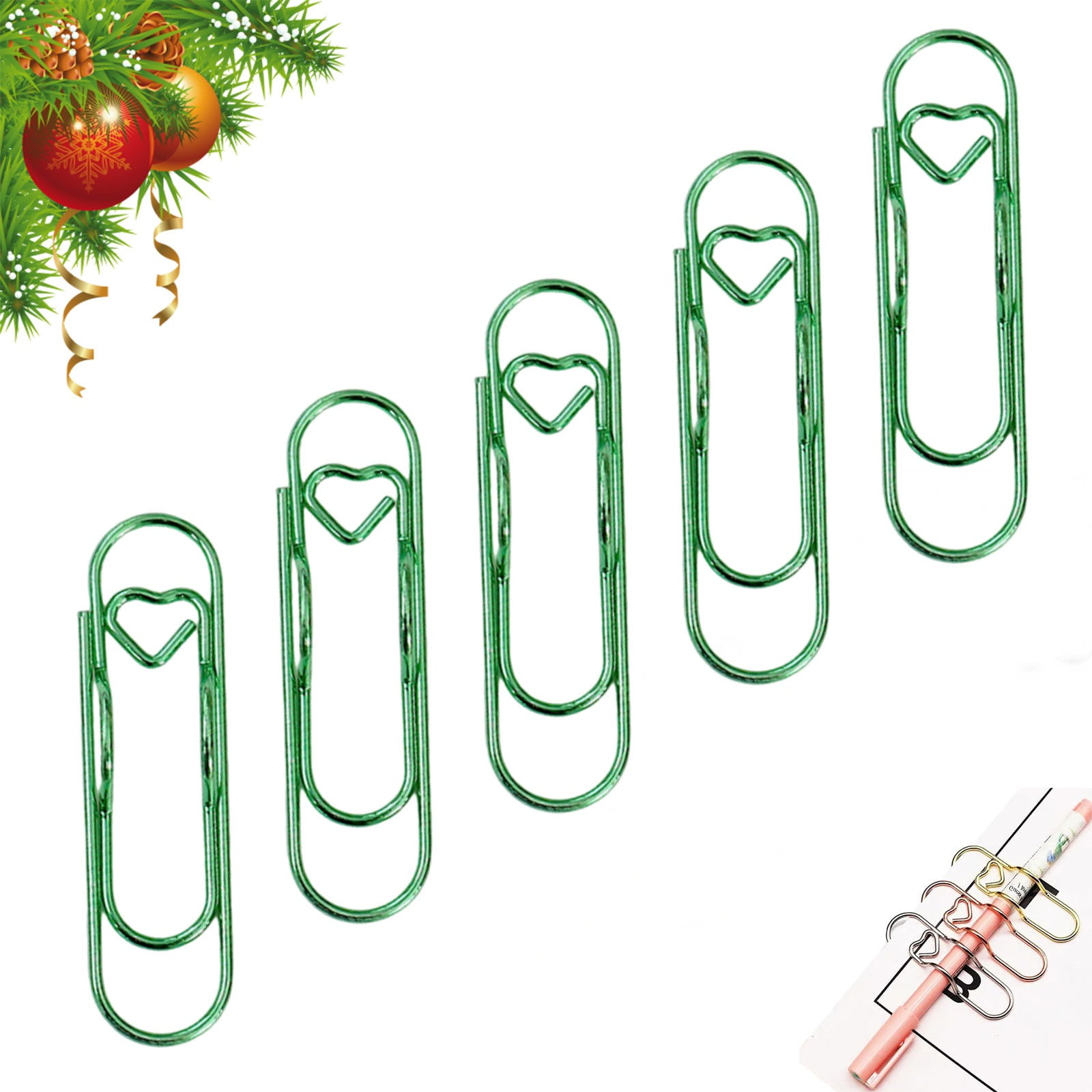 5 Colors Heart Pen Clip Set, 2026 Upgraded Metal Pen Holder Clips for ...