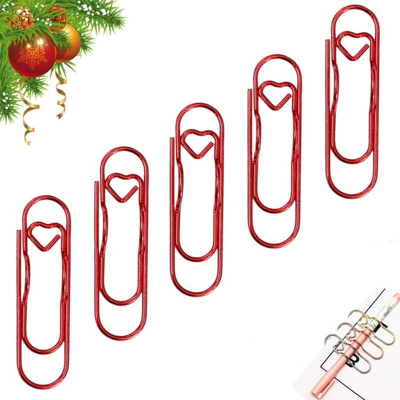 5 Colors Heart Pen Clip Set, 2026 Upgraded Metal Pen Holder Clips for ...