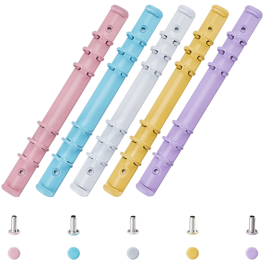5 Colors Iron Binding Combs Loose Leaf Book Binder Hinged Clamp Comb ...