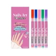 5 Colors Nail Art Pens Set,Diy Nail 𝐀rt Graffiti Pen, 𝐍ail 𝐀rt Markers ...