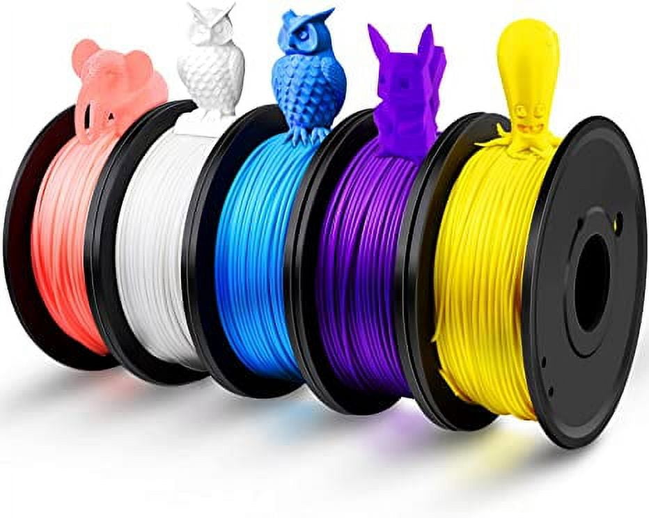 5 Colors PLA Filament 1.75MM 250G 3D Printer PLA Filament 1250G in ...