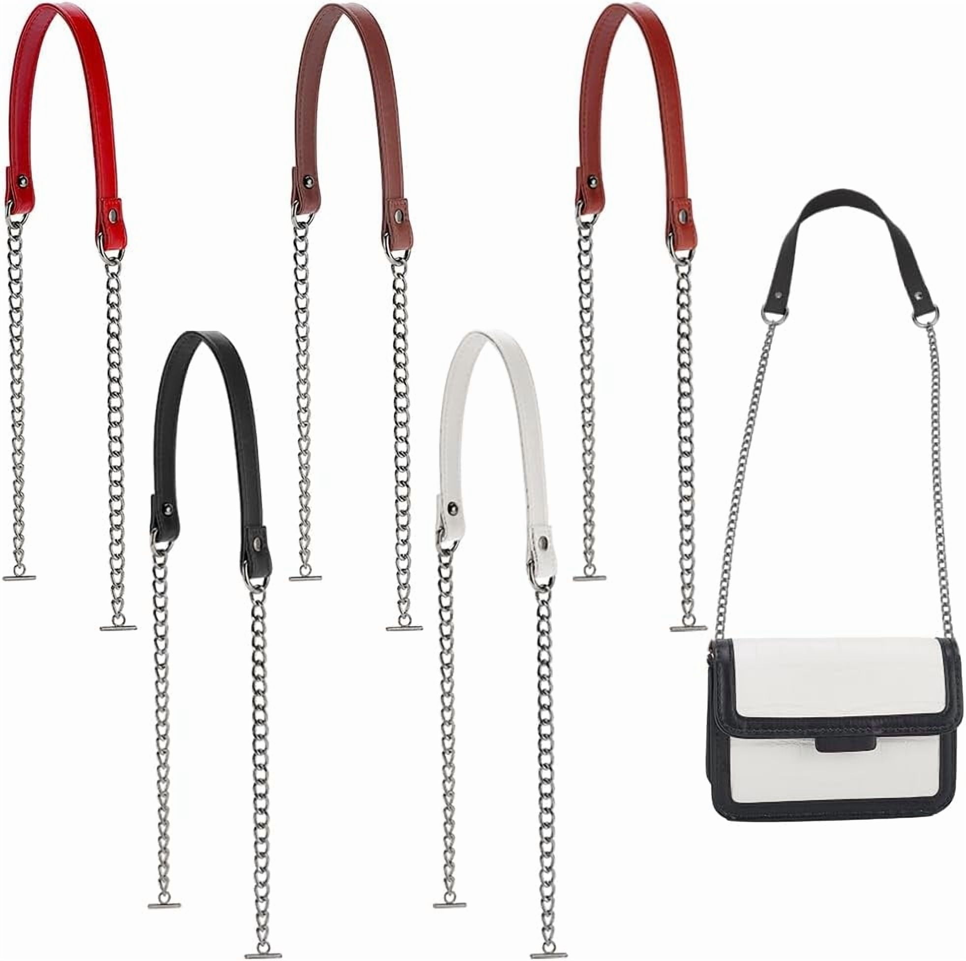 5 Colors PU Leather Purse Chain Strap 33.8 Inch Iron Handbag Chains ...