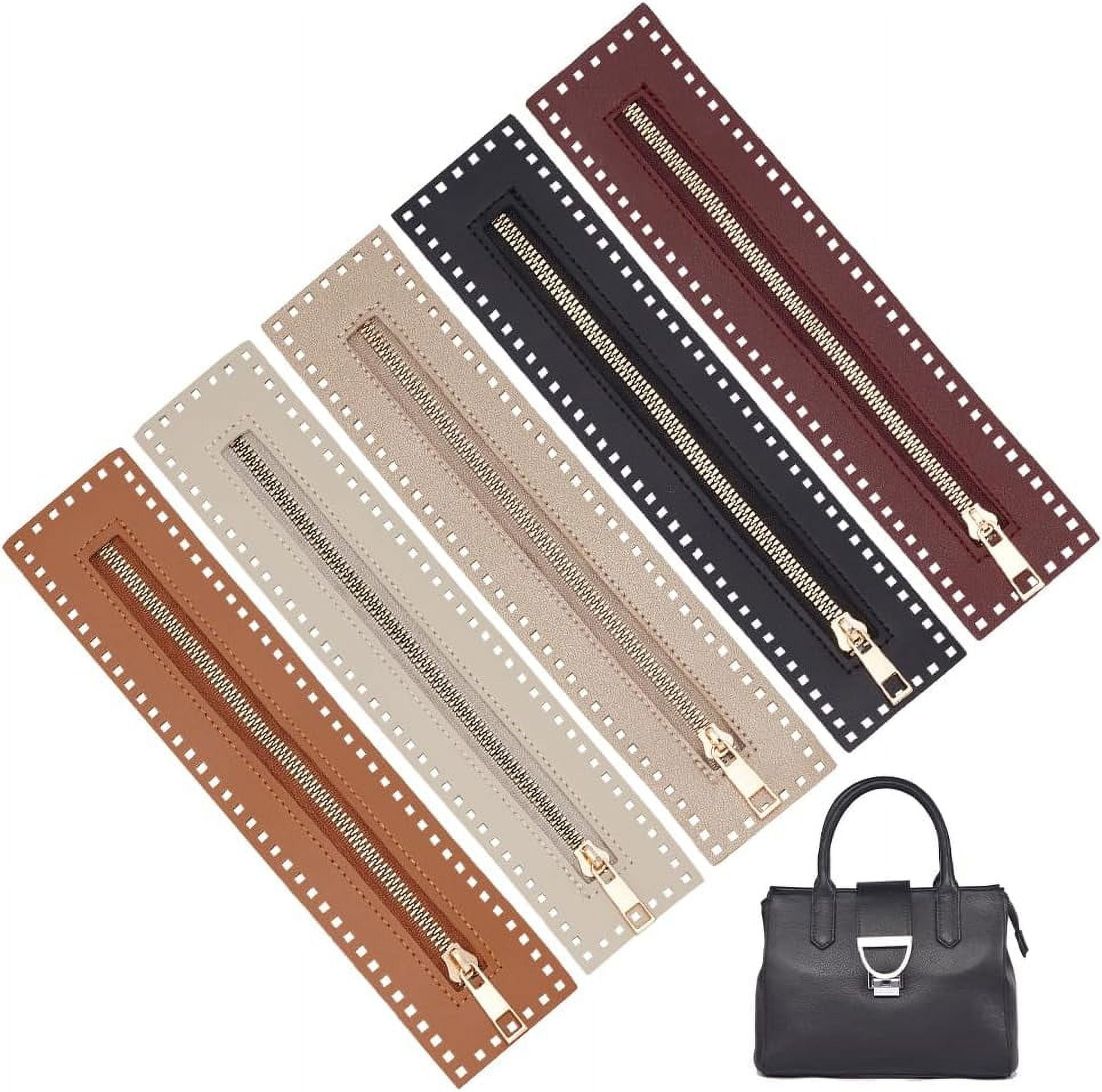 5 Colors PU Leather Zipper 10.6 Inch Leather Sewing Zipper Frame ...
