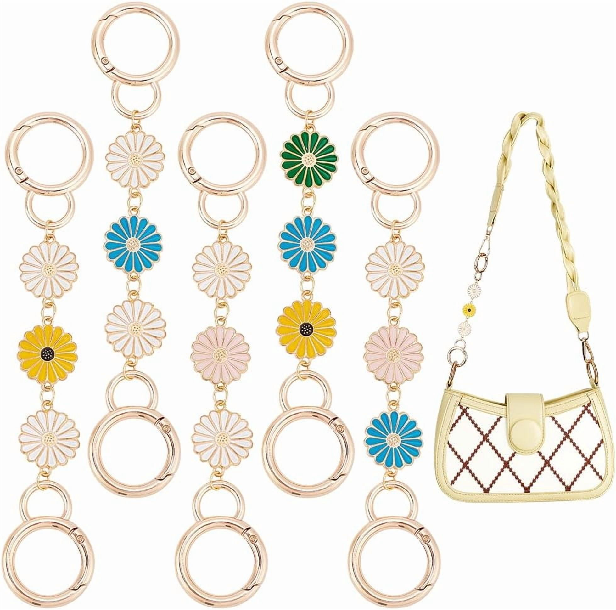 5 Colors Sunflower Purse Strap Extender 6 Inch Short Sunflower Enamel ...