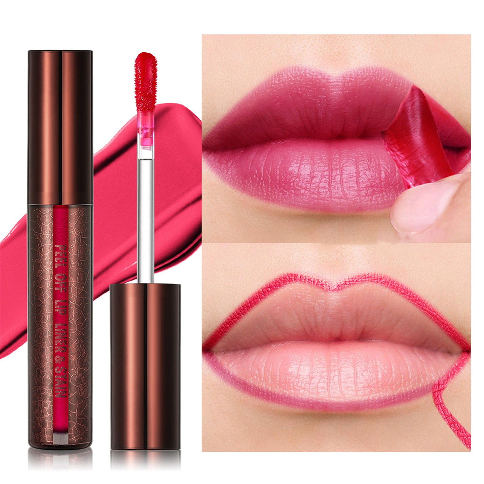 5 Colors Tear Off Lipstick Lip Liner Long Lasting Color Tear Off Lip ...